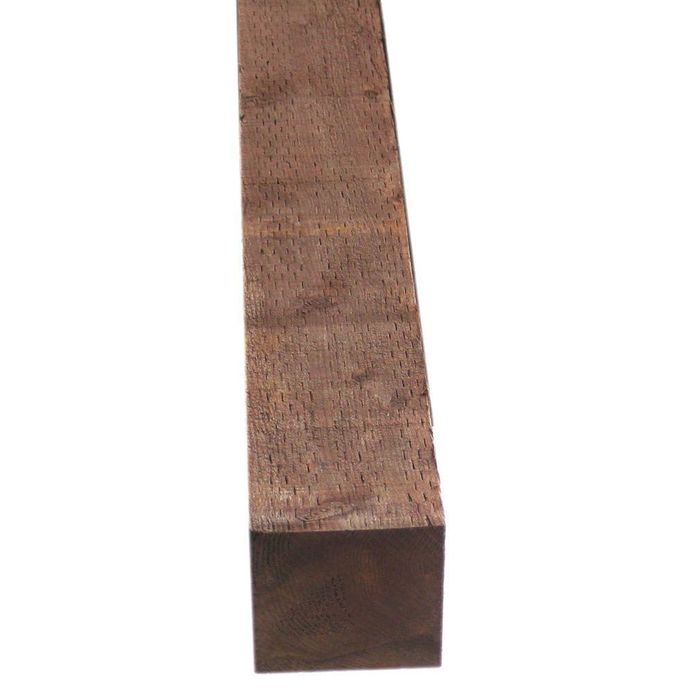 4 in. x 6 in. x 12 ft. #2 and Better S4S Pressure-Treated Hem-Fir Brown ...