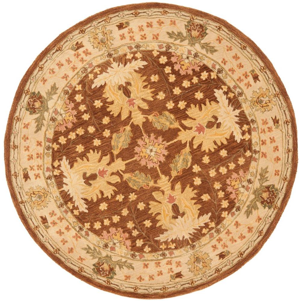Safavieh Anatolia Brown/Beige 6 ft. x 6 ft. Round Area Rug-AN540B-6R ...