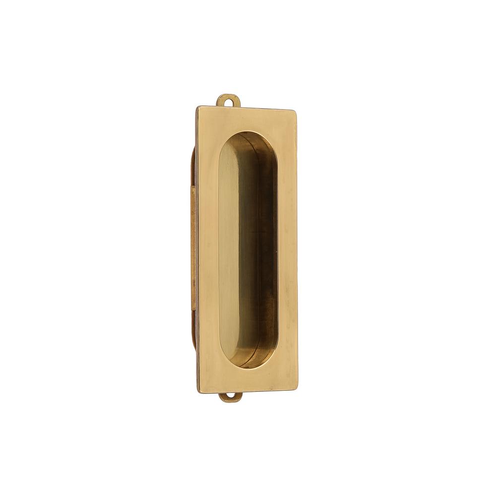 Solid Brass Rectangular Flush Pull in Polished Brass-25400-003 - The ...