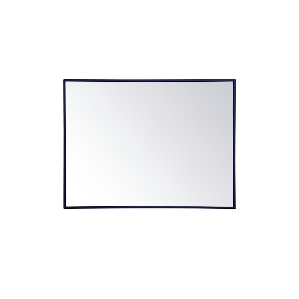 Unbranded Medium Rectangle Blue Modern Mirror (36 in. H x 27 in. W ...