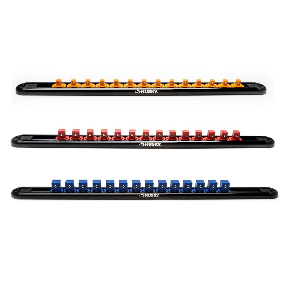 Gearwrench Magnetic Rail Socket Holder Set 3 Piece H234dswmgrailc