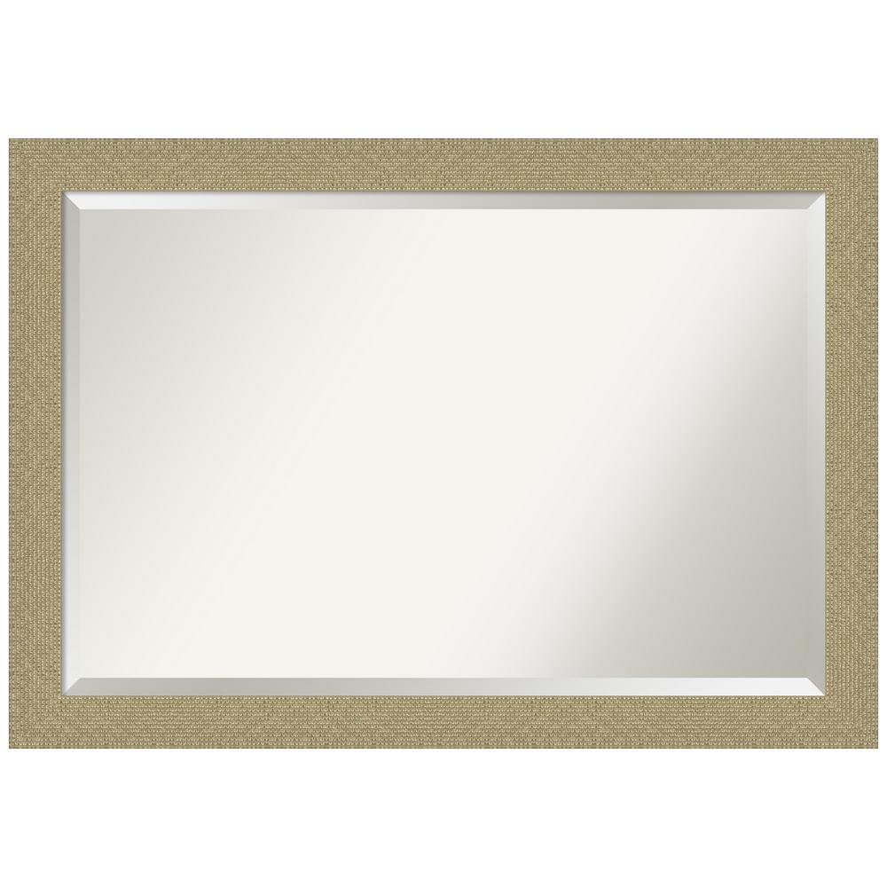 Amanti Art Medium Rectangle Glossy Gold Metallic Beveled Glass Modern ...