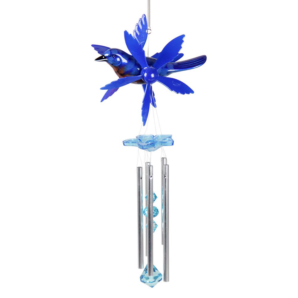 Exhart WindyWing Song Bird Blue Bird Wind Chimes-40164 - The Home Depot
