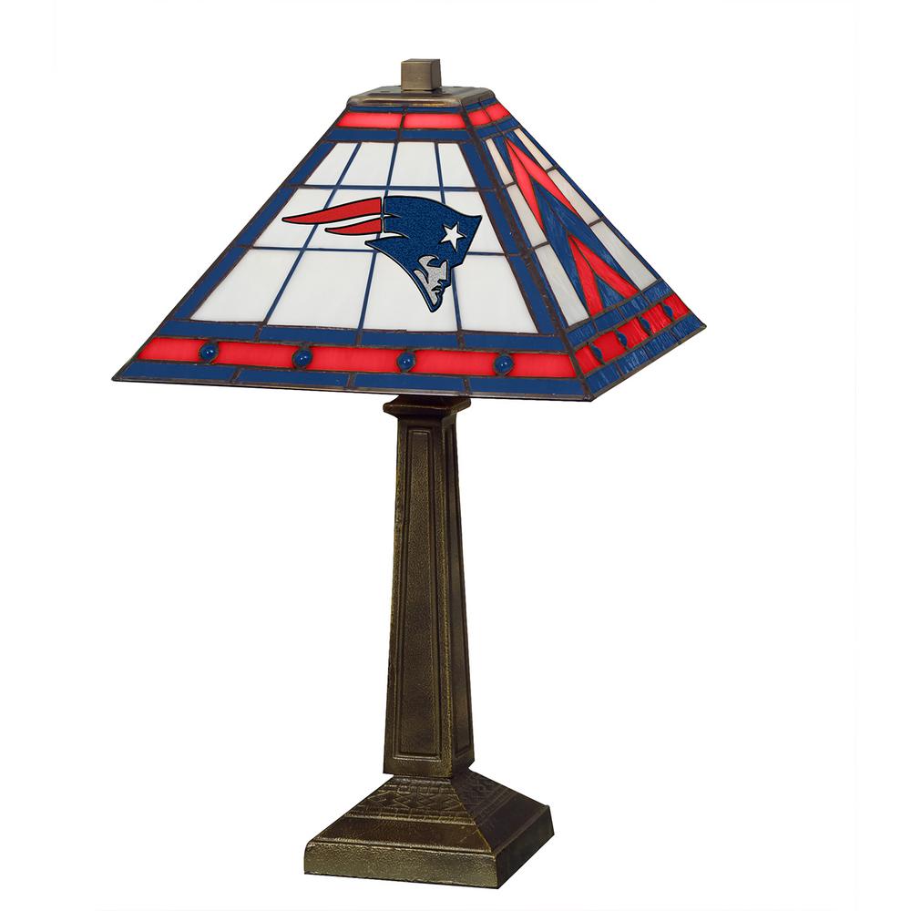 The Memory Company NFL 23 in. Antique Bronze Stained Glass Mission Lamp ...
