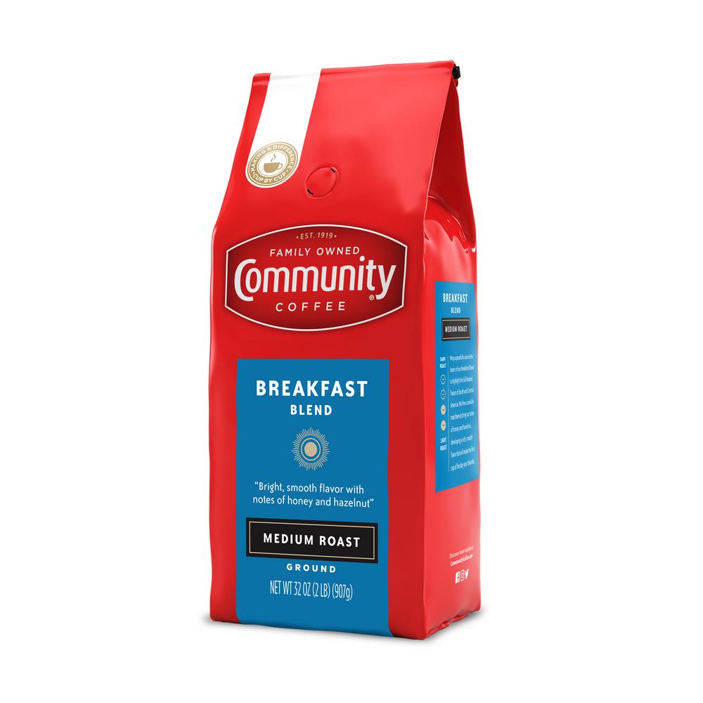 Community Coffee 32 oz. Breakfast Blend Medium Roast Ground Coffee (4 ...