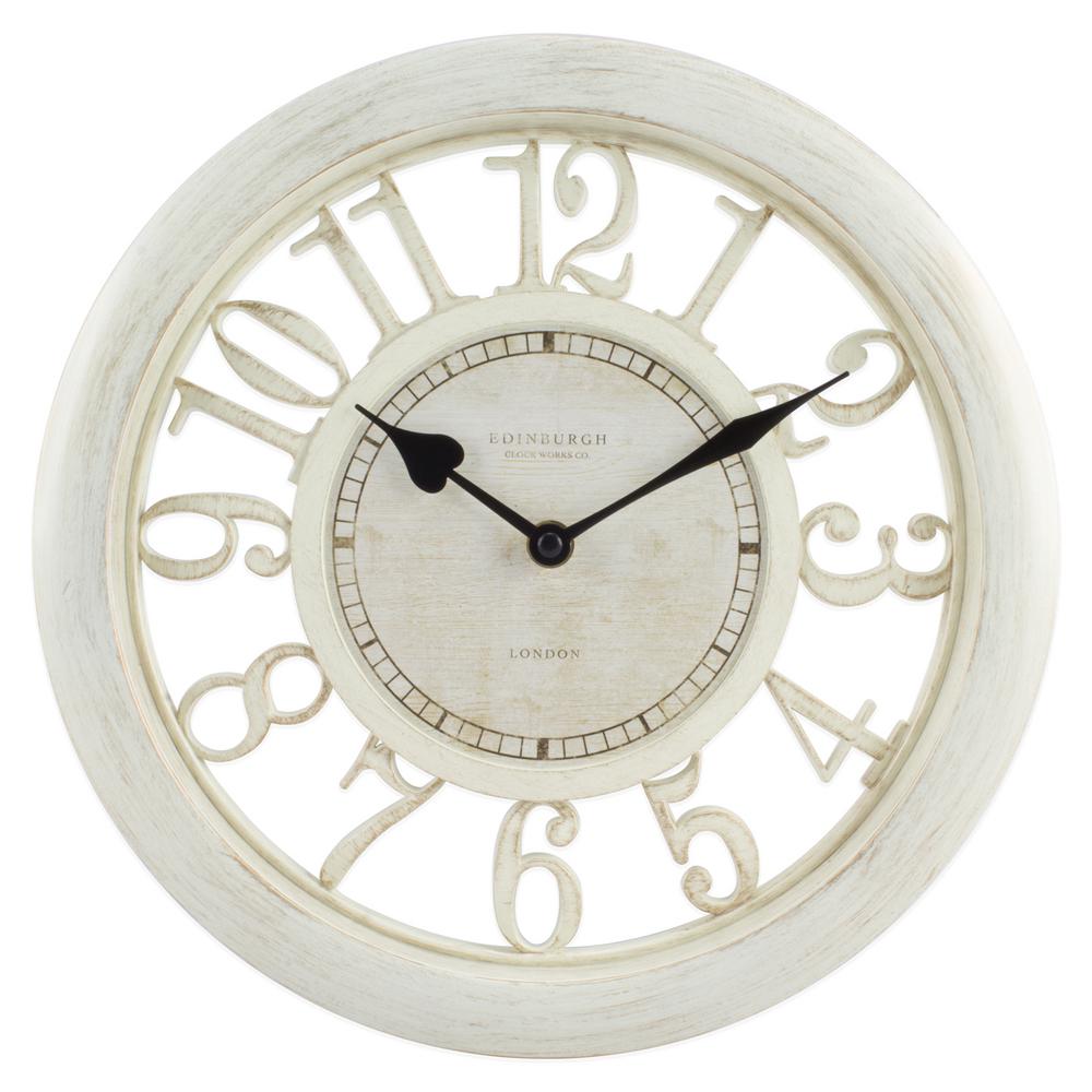 Equity by La Crosse 11-1/2 in. White Floating Dial Analog Wall Clock ...