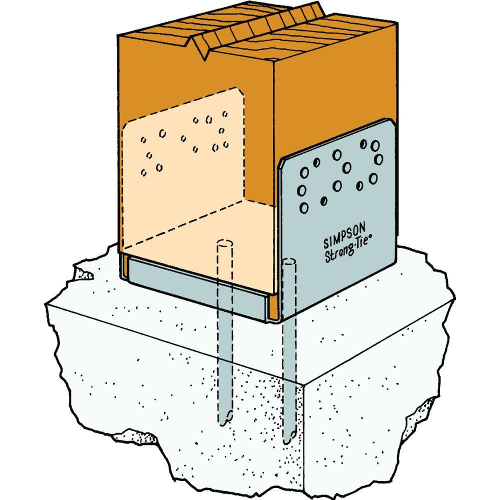 Building Materials & Supplies Simpson Strong-Tie ABU88RZ Post Base Deck ...