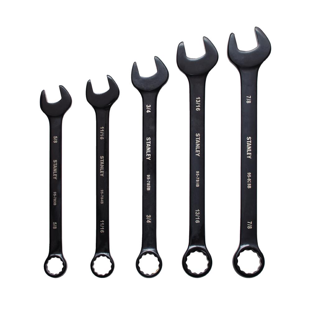 Stanley SAE Combination Wrench Set 5 Piece STMT76007 The Home Depot Stanley SAE Combination Wrench Set 5 Piece STMT76007 The Home Depot