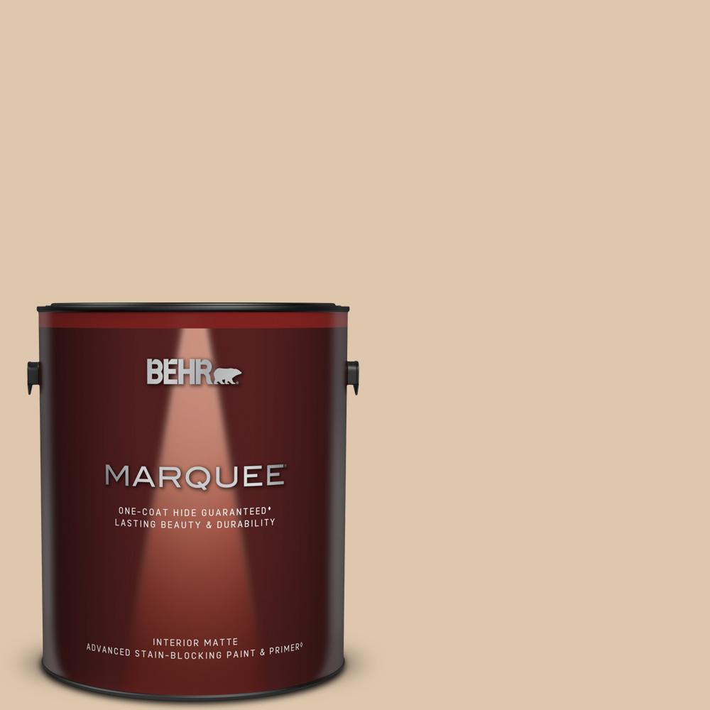 BEHR MARQUEE 1 gal. #N260-2 Almond Latte Matte Interior Paint & Primer ...