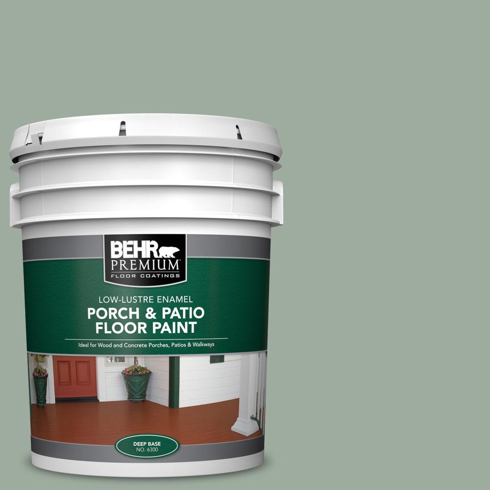 BEHR Premium 5 gal. #PPU11-15 Green Balsam Low-Lustre Enamel Interior ...