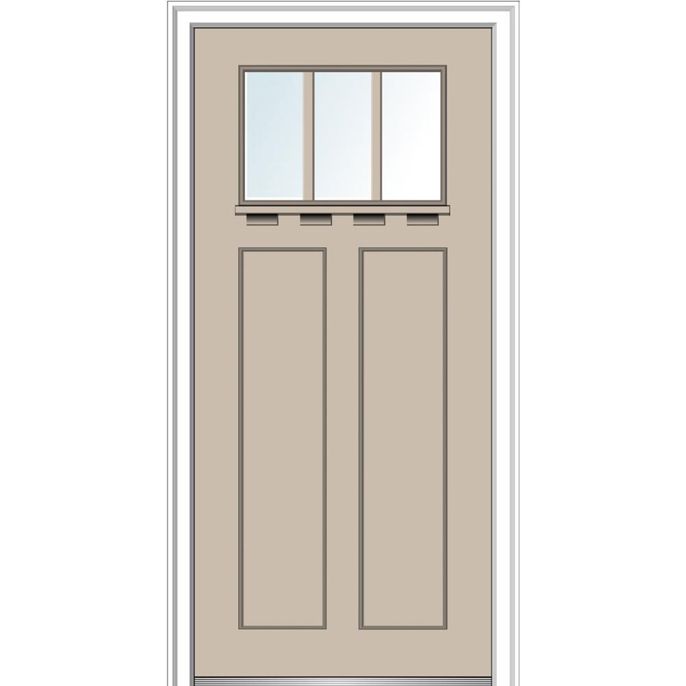 MMI Door 32 in. x 80 in. Craftsman Low-E Glass Right-Hand 2-Panel 3 ...