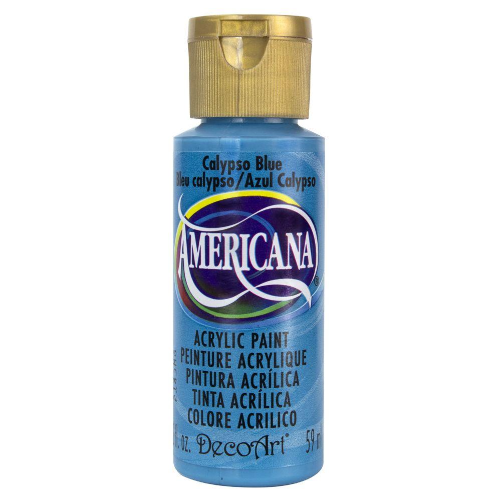 DecoArt Americana 2 oz. Calypso Blue Acrylic Paint-DA234-3 - The Home Depot