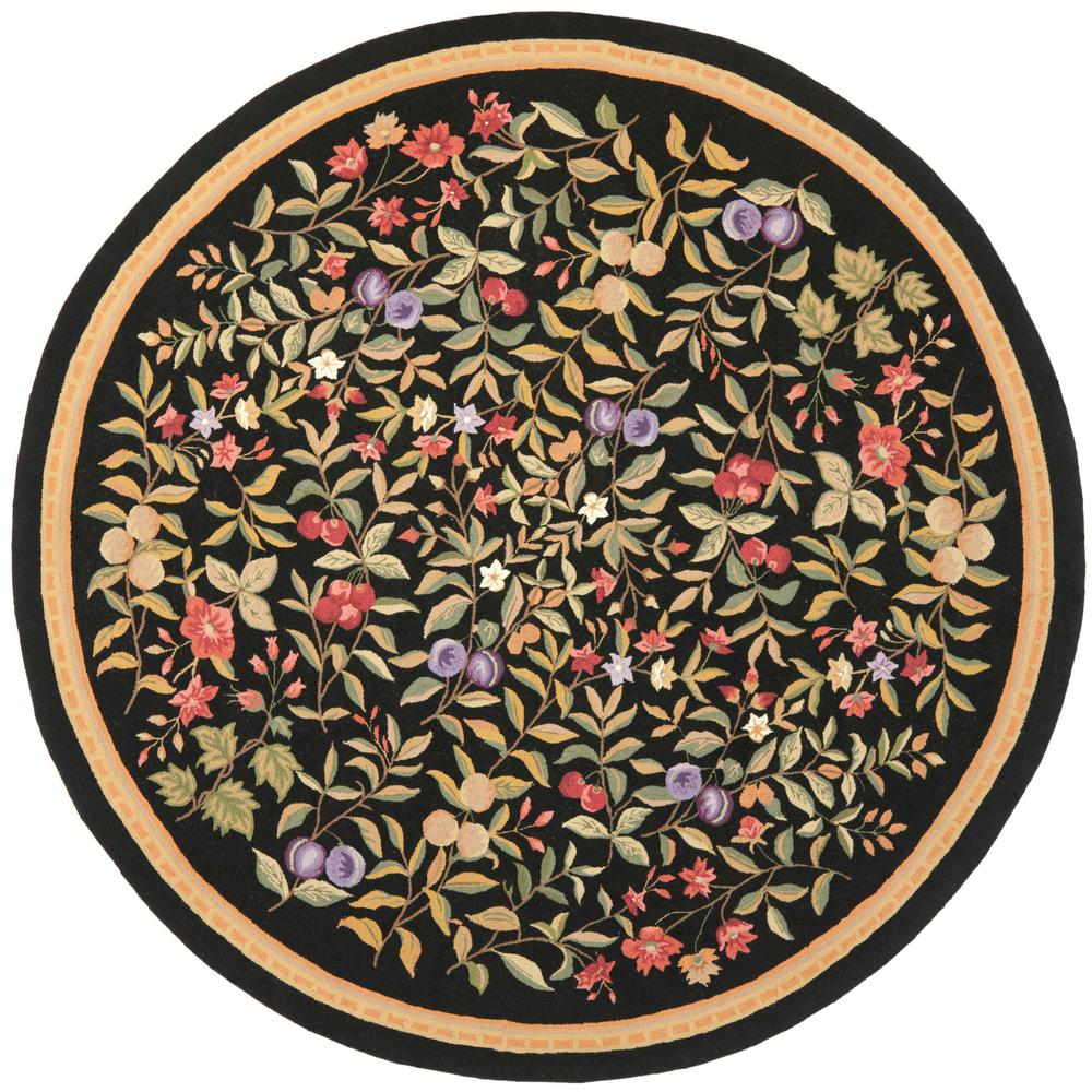 Safavieh Chelsea Black 4 ft. x 4 ft. Round Area Rug-HK210B-4R - The ...