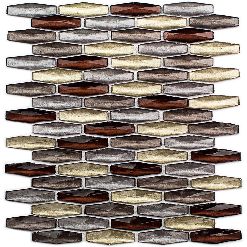 Ivy Hill Tile Summit Bordeaux Pebble/Rock 11 3/4 in. x 10 1/8 in ...