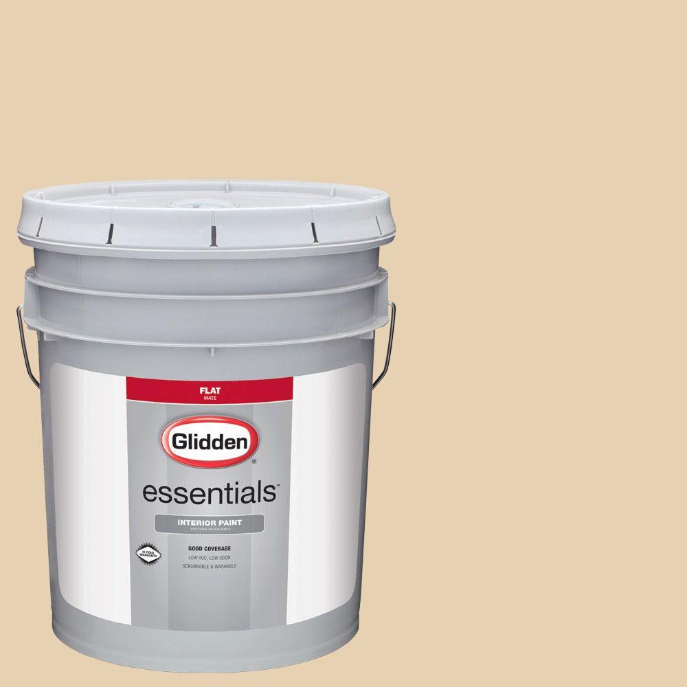 Glidden Essentials 5 gal. #HDGO62 Tawny Birch Flat Interior Paint ...