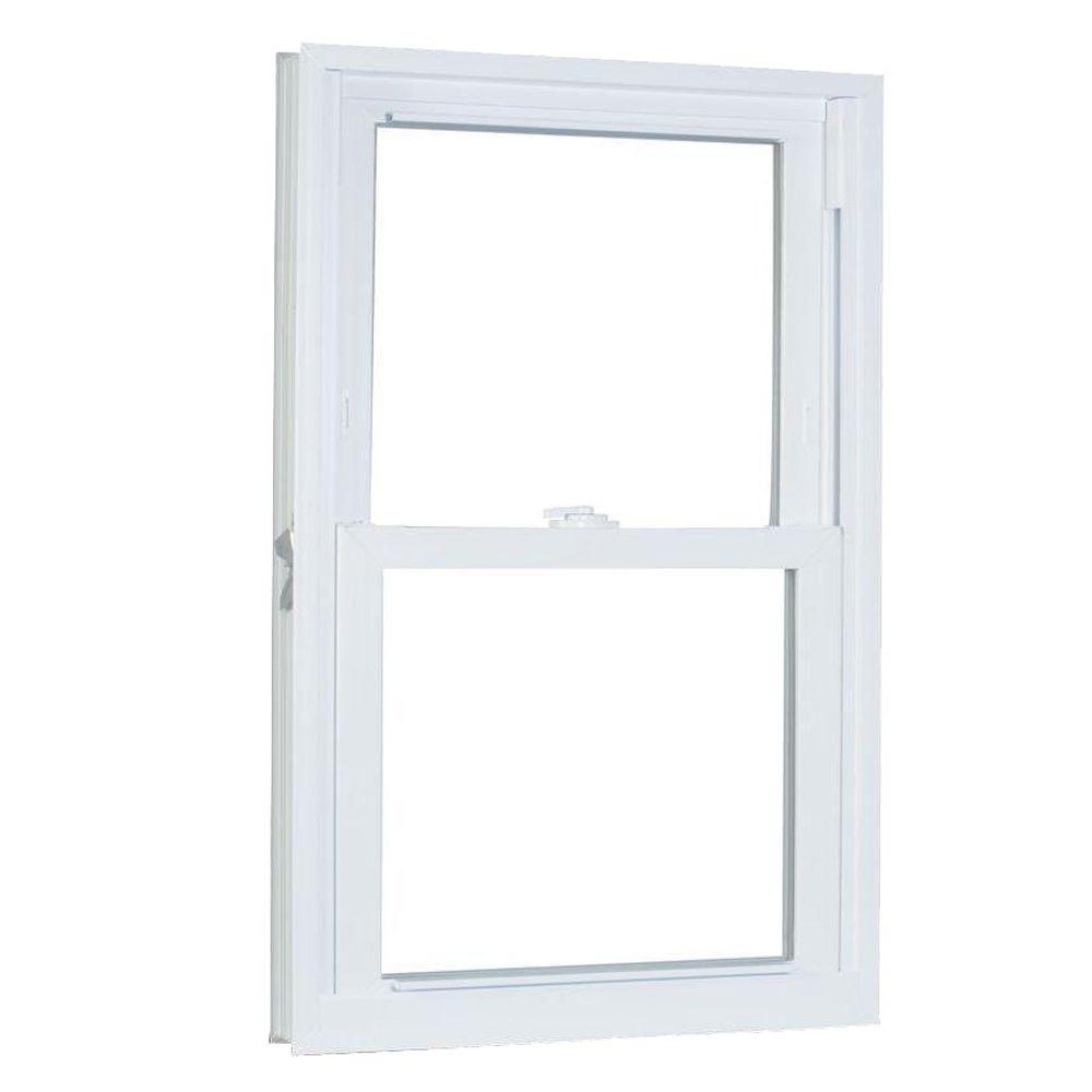 JELD-WEN 35.5 in. x 47.5 in. V-2500 Series White Vinyl Double Hung ...