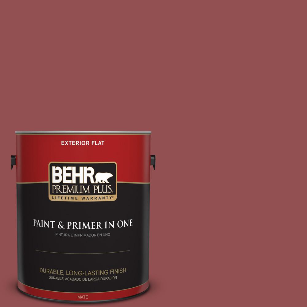 BEHR Premium Plus 1-gal. #S-H-170 Red Brick Flat Exterior Paint-430001 ...