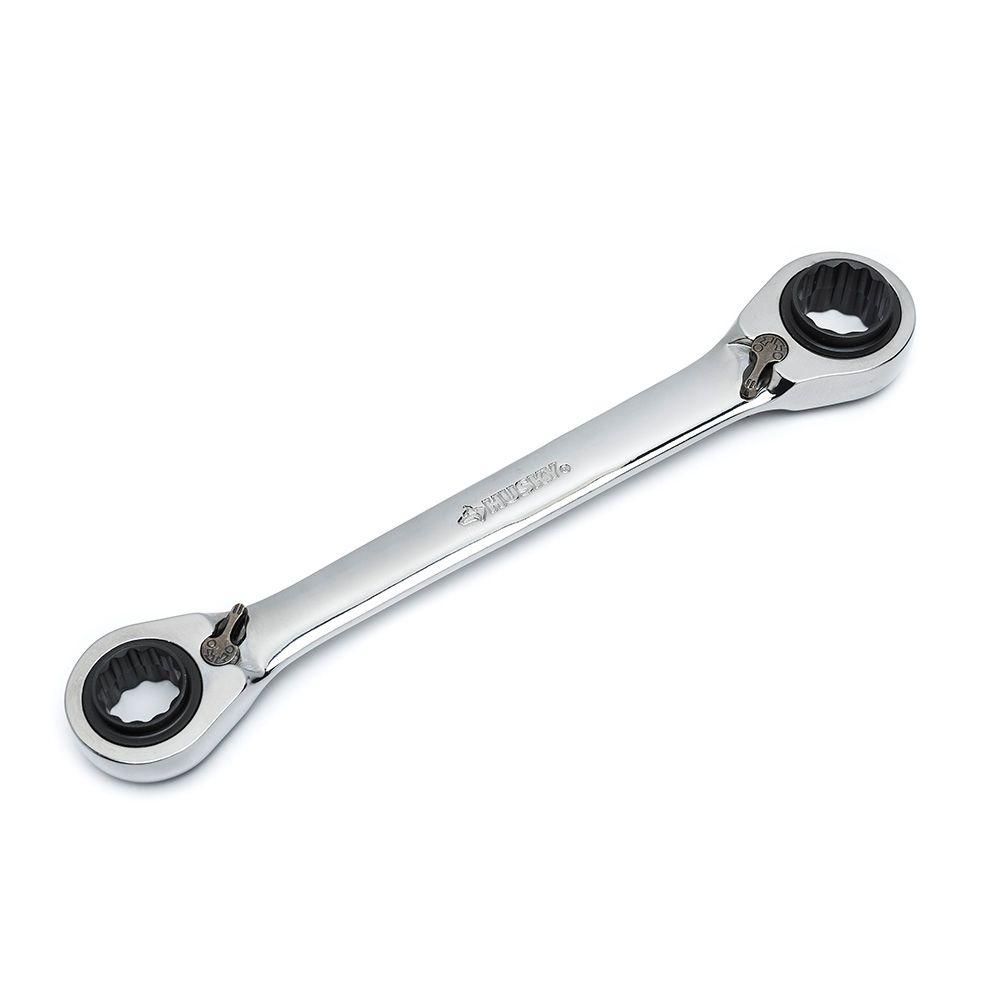 Husky Quad-Drive 9/16 in. x 5/8 in. and 11/16 in. x 3/4 in. Ratcheting ...