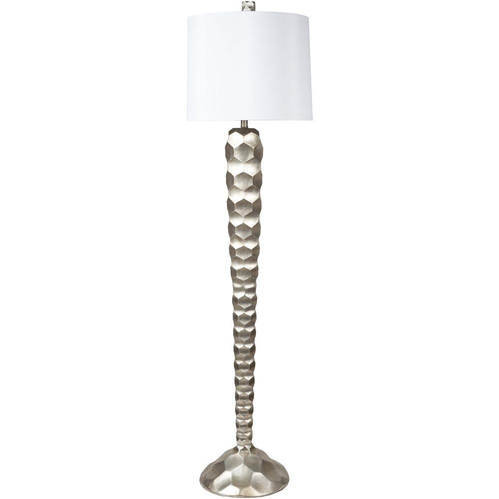 Hampton Bay 67 in. 5-Arm Silver/Painted Floor Lamp-299440 - The Home Depot