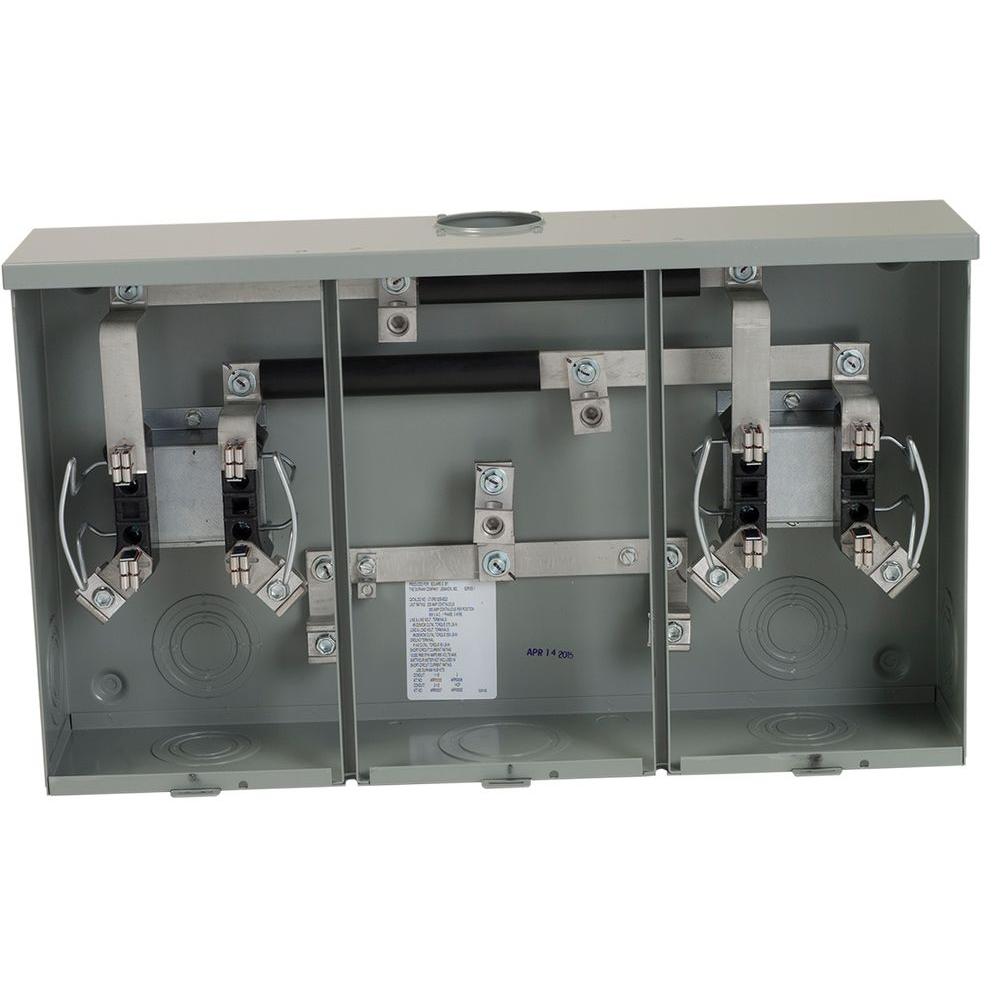 Square D 200 Amp 2 Gang Ringless Overhead or Underground Electric Meter ...