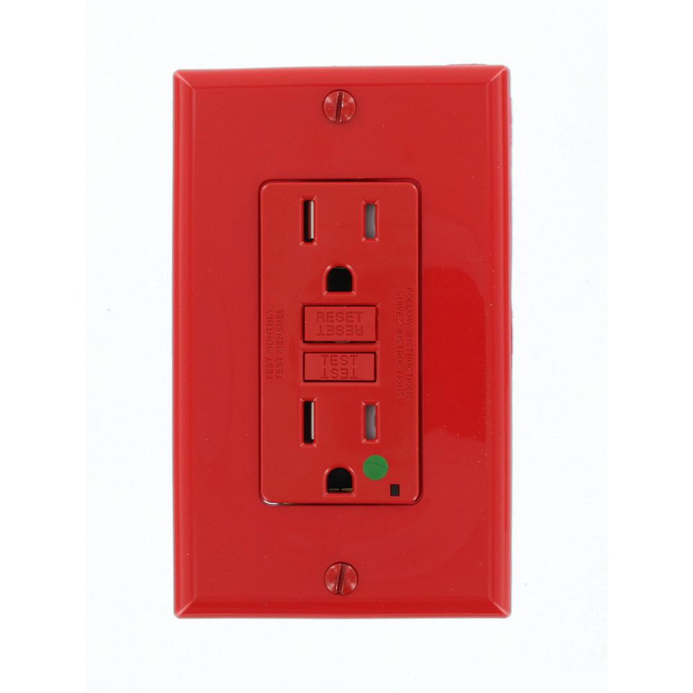 Red - GFCI - Electrical Outlets & Receptacles - Wiring Devices & Light ...