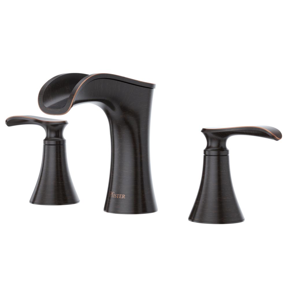 Delta Broadmoor 8 in. Widespread 2-Handle Bathroom Faucet with Pull-Down Spout in SpotShield ...