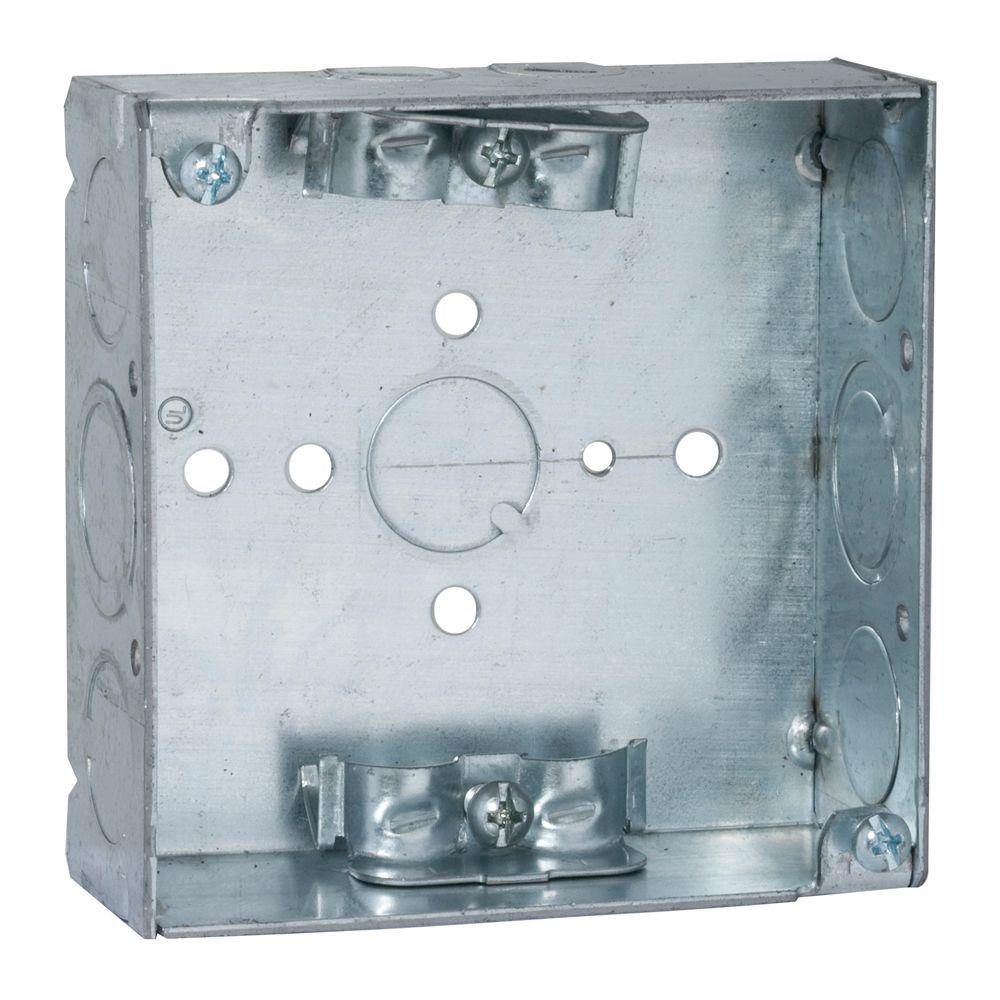 RACO 4 in. Square Welded Box, 1-1/2 Deep with NMSC Clamps (50-Pack ...