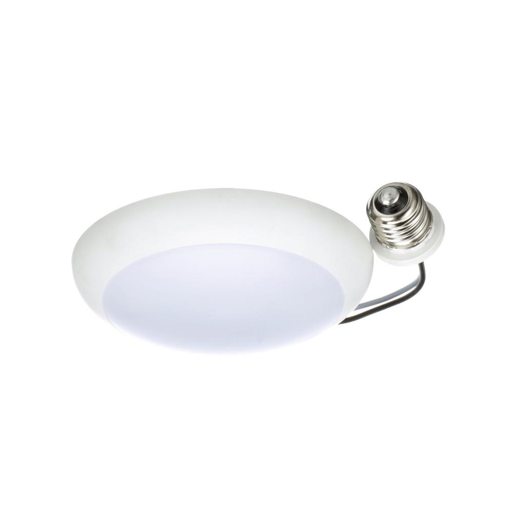 NICOR DLS 4 in. White Integrated LED Recessed Surface Mount Retrofit ...