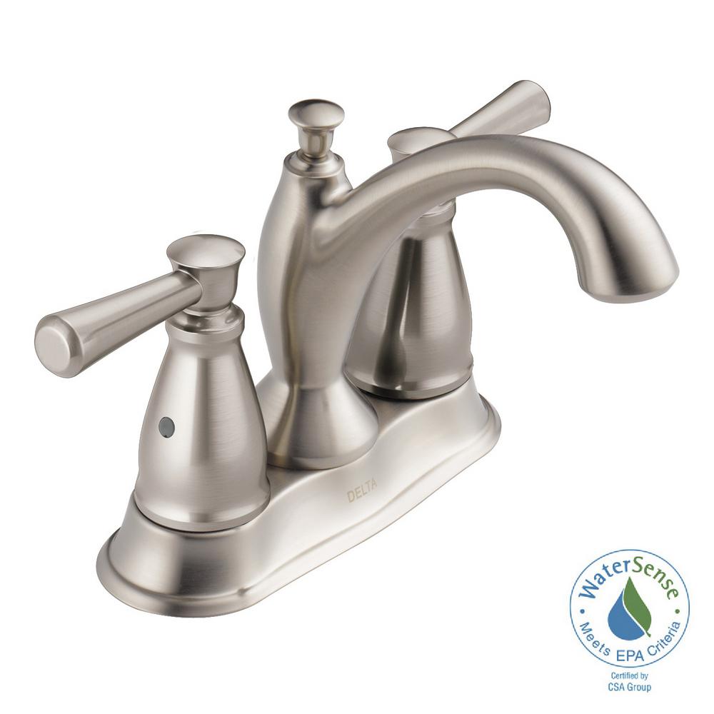 Delta Linden 4 in. Centerset 2-Handle Bathroom Faucet in Venetian ...