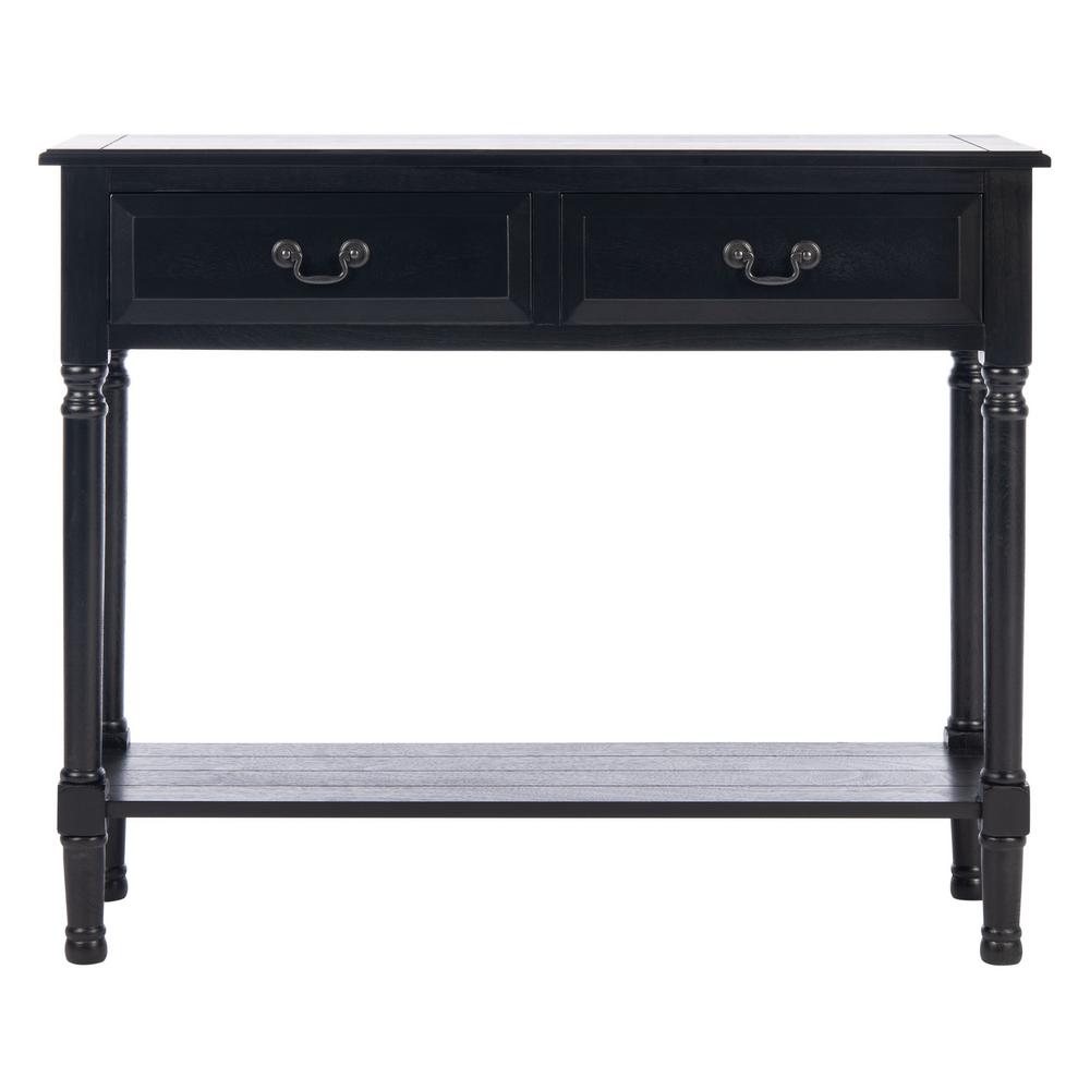 Safavieh Primrose 2-Drawer Black Wood Console Table-CNS5706B - The Home ...