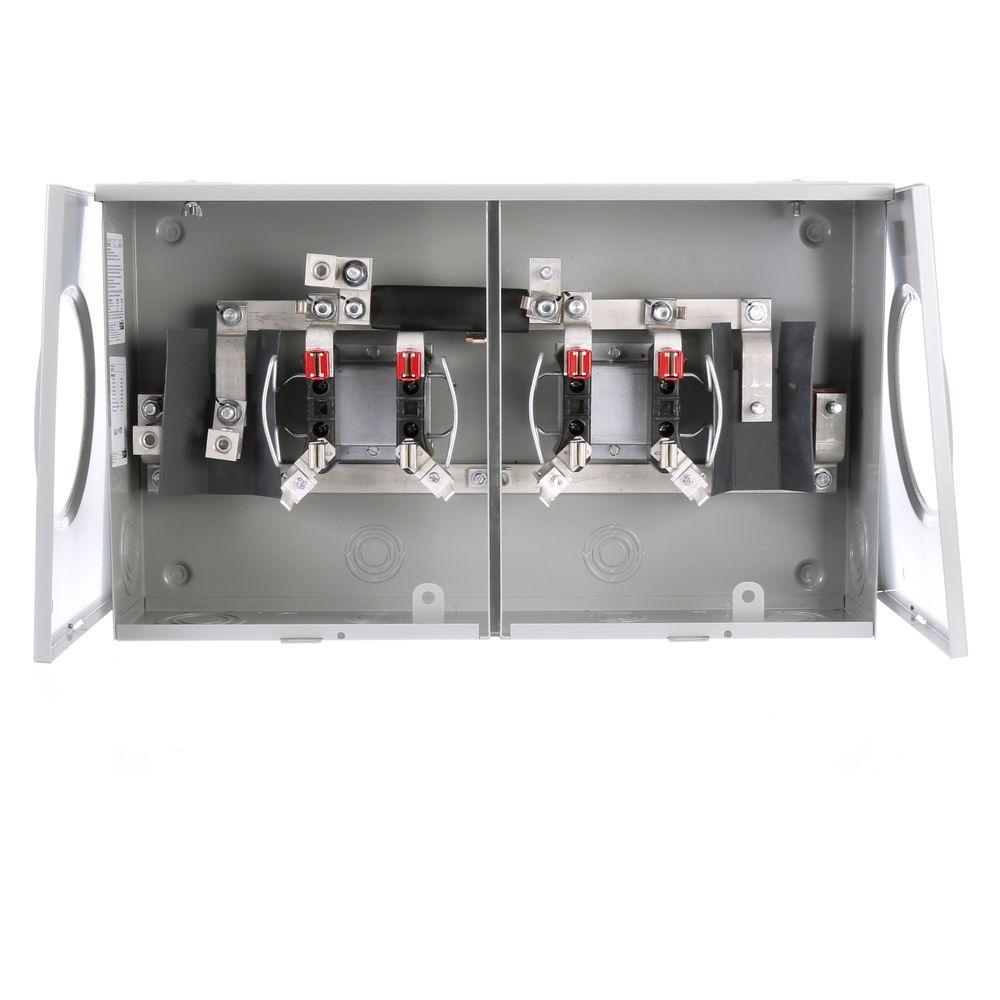 GE 100 Amp Metered Temporary Power Outlet Box-R038C010 - The Home Depot