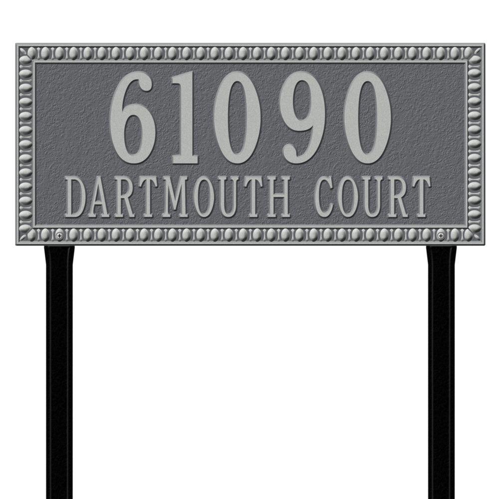 QualArc Edgewood Large Aluminum Lighted Address Plaque-LTL-1301-BL-LED ...