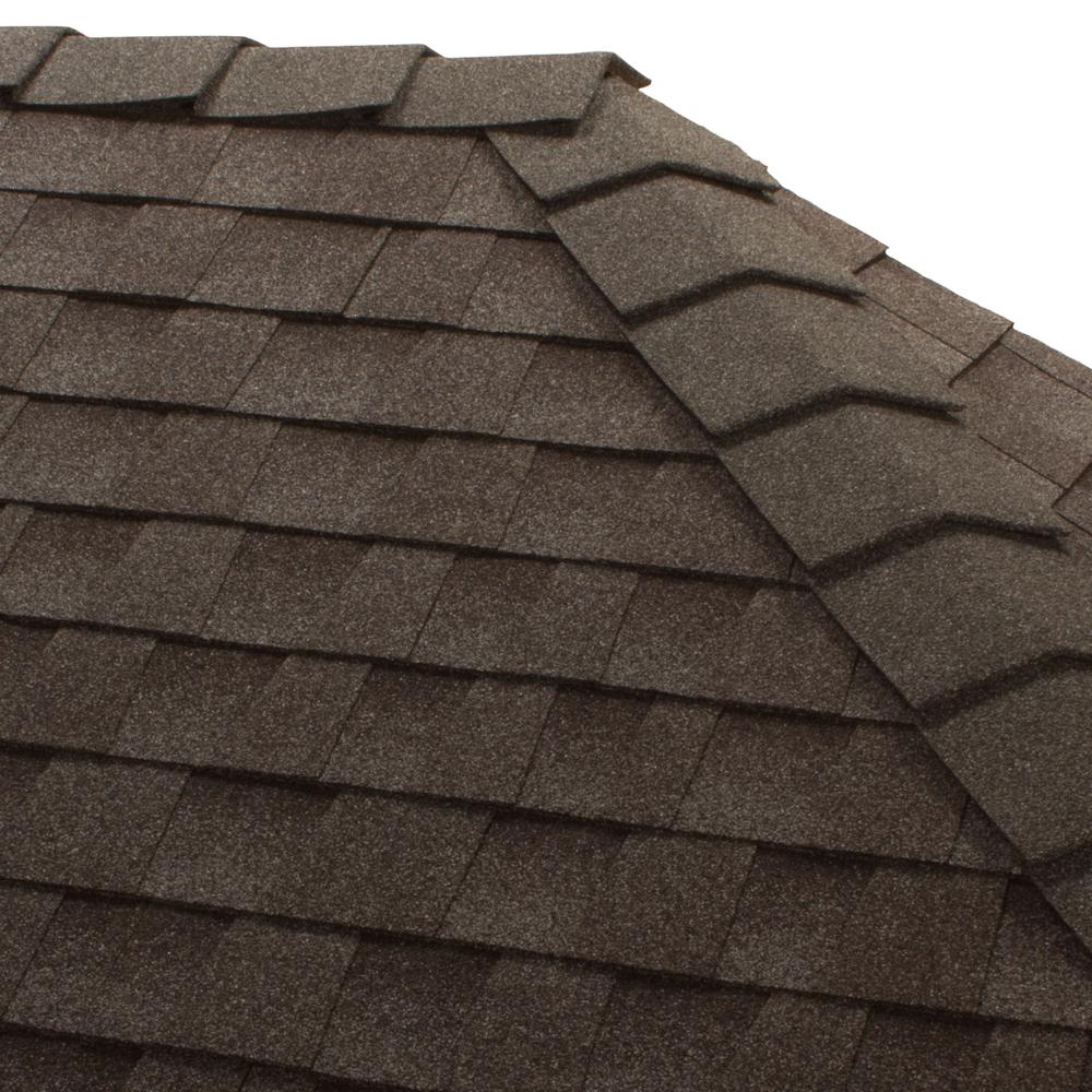 GAF TimberCrest 10 in. W Pewter Gray/Stone Gray Bullnose Hip and Ridge ...