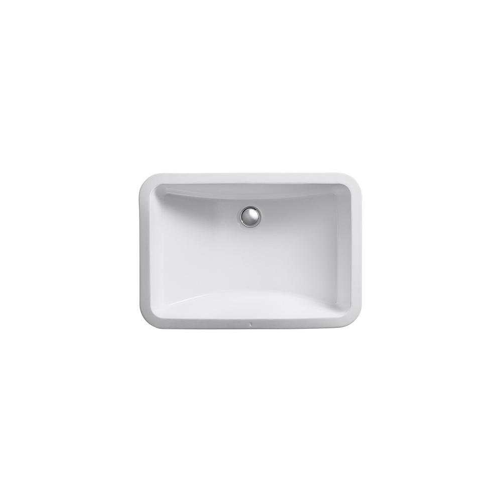 KOHLER Ladena 20-7/8 in. Undermount Bathroom Sink in White with Overflow Drain – eX-tremes
