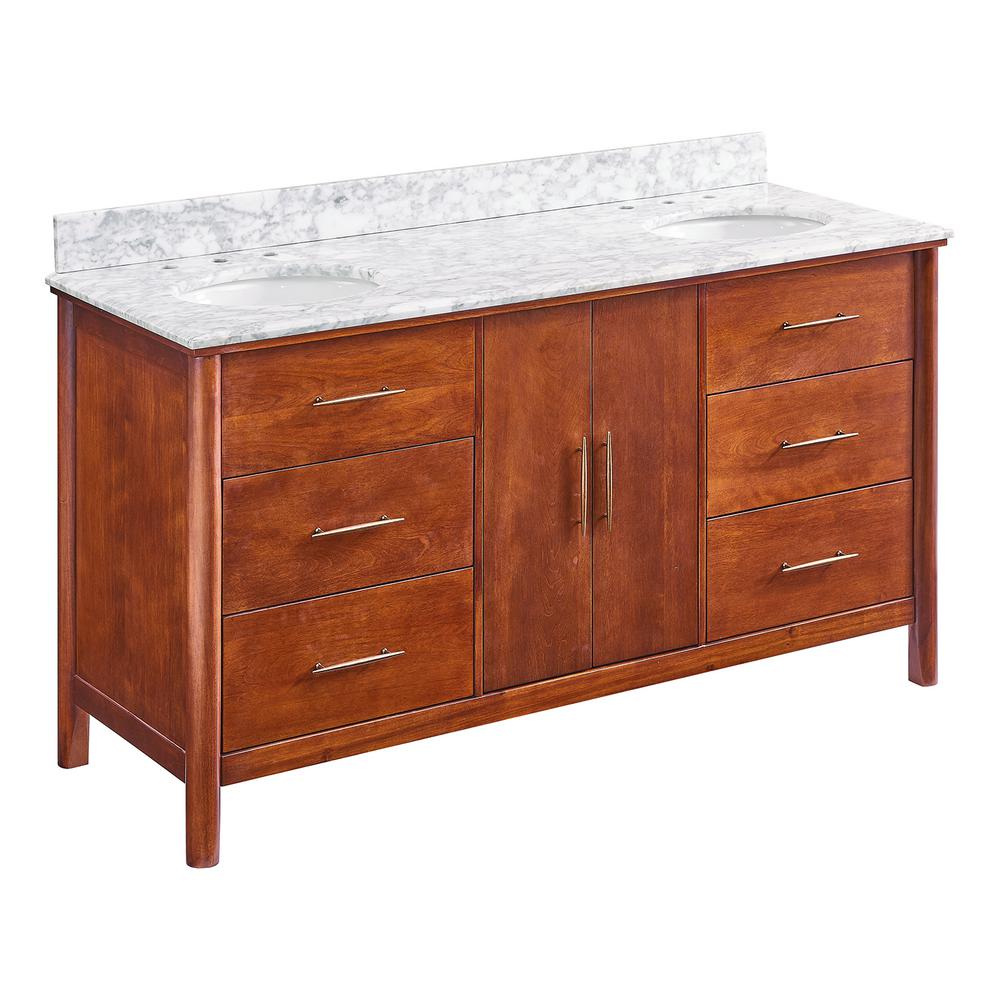 Southern Enterprises Grendley 62 in. W x 22 in. D Bath Vanity in ...