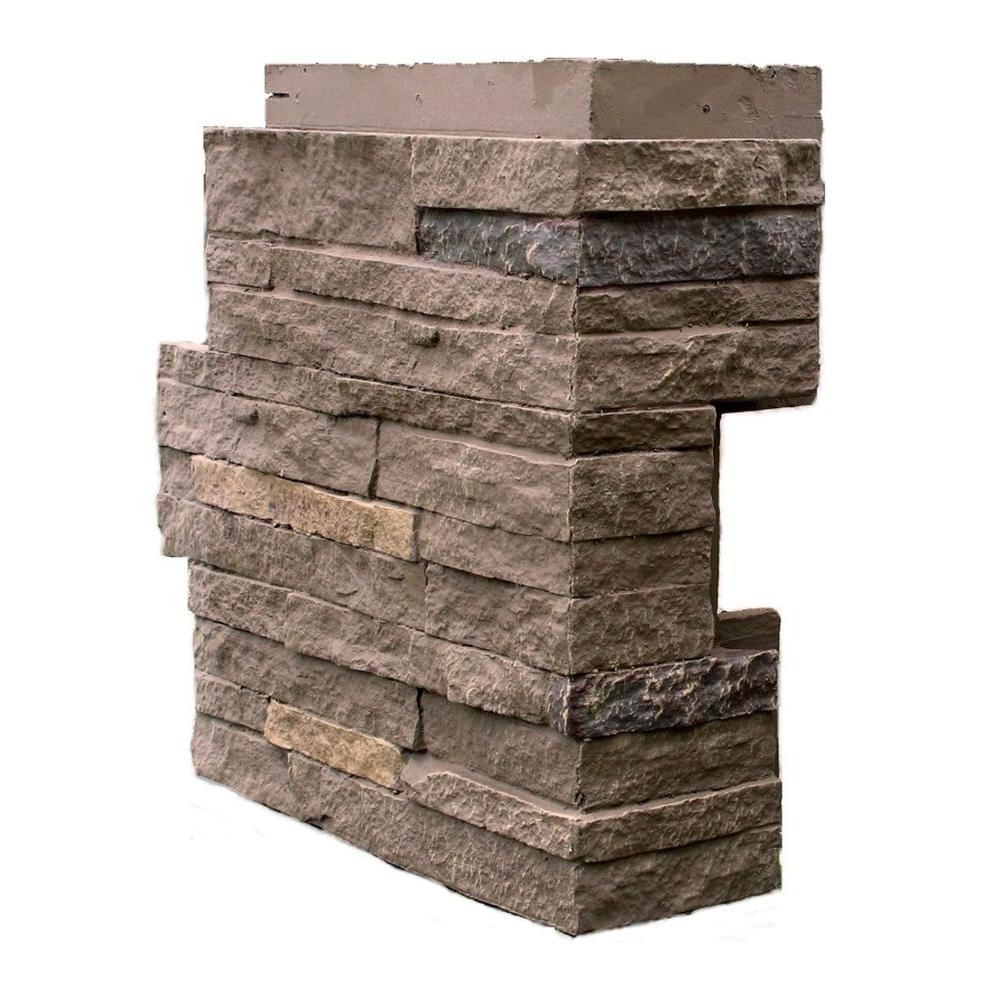 NextStone Stacked Stone Walnut Brown 4.25 in. x 13.75 in. Faux Stone ...