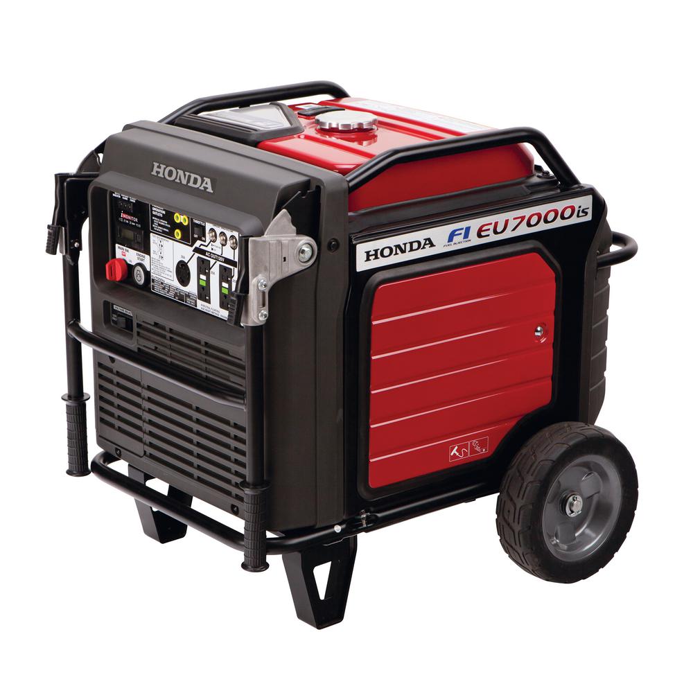 Honda Ultra Quiet 7000-Watt Gasoline Powered Inverter Electric Start ...