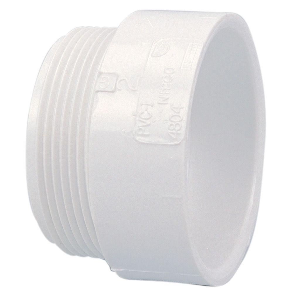 NIBCO 2 in. PVC DWV Hub x MIPT Male Adapter Fitting-C4804HD2 - The Home ...