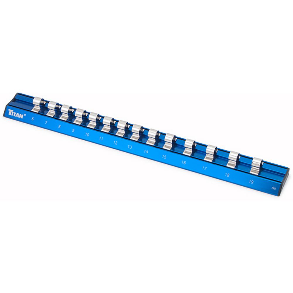 TITAN 3/8 in. Drive Metric Magnetic Aluminum Socket Rail-TIT38098 - The ...
