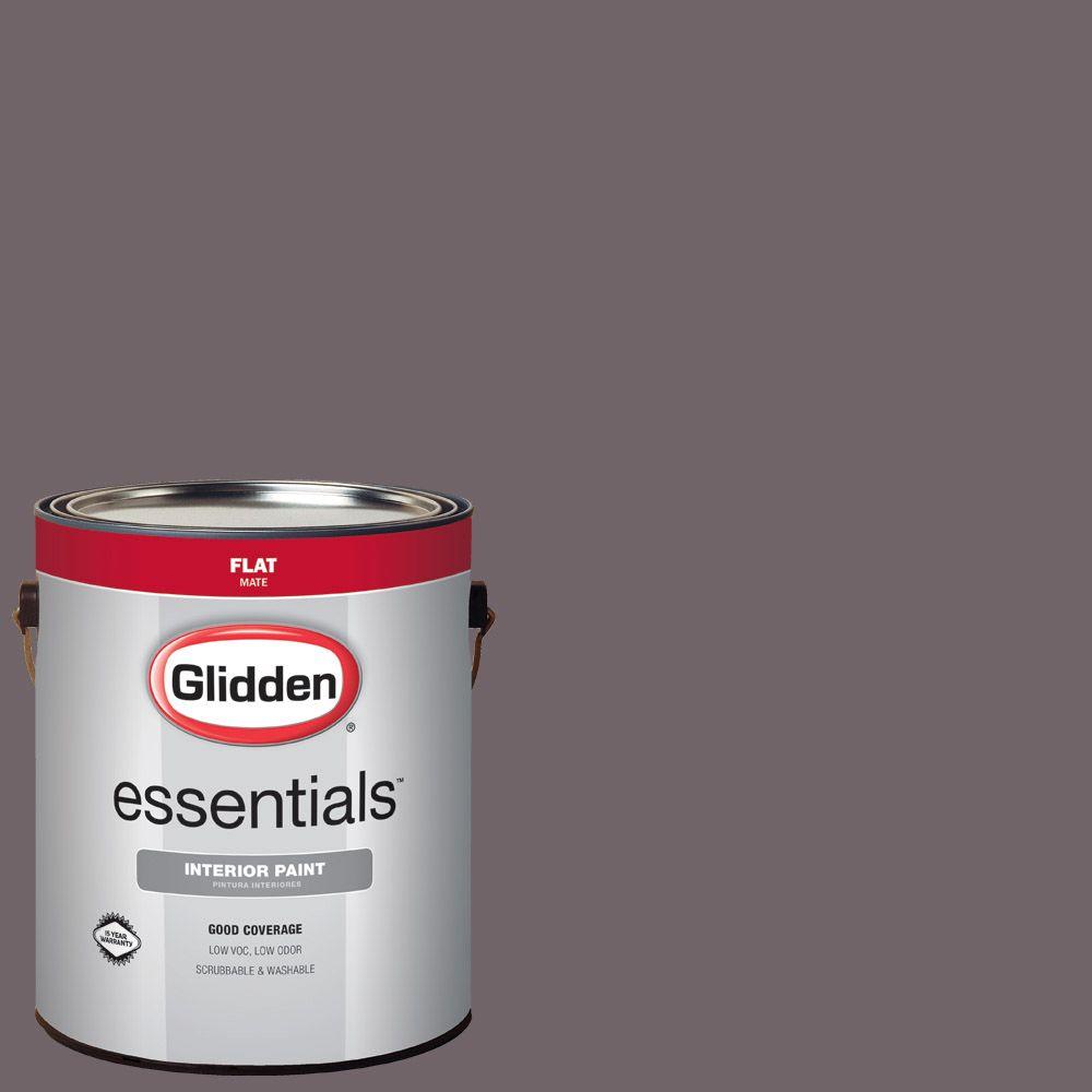 Glidden Essentials 1 gal. #HDGCN59 Black Frosted Plum Flat Interior ...