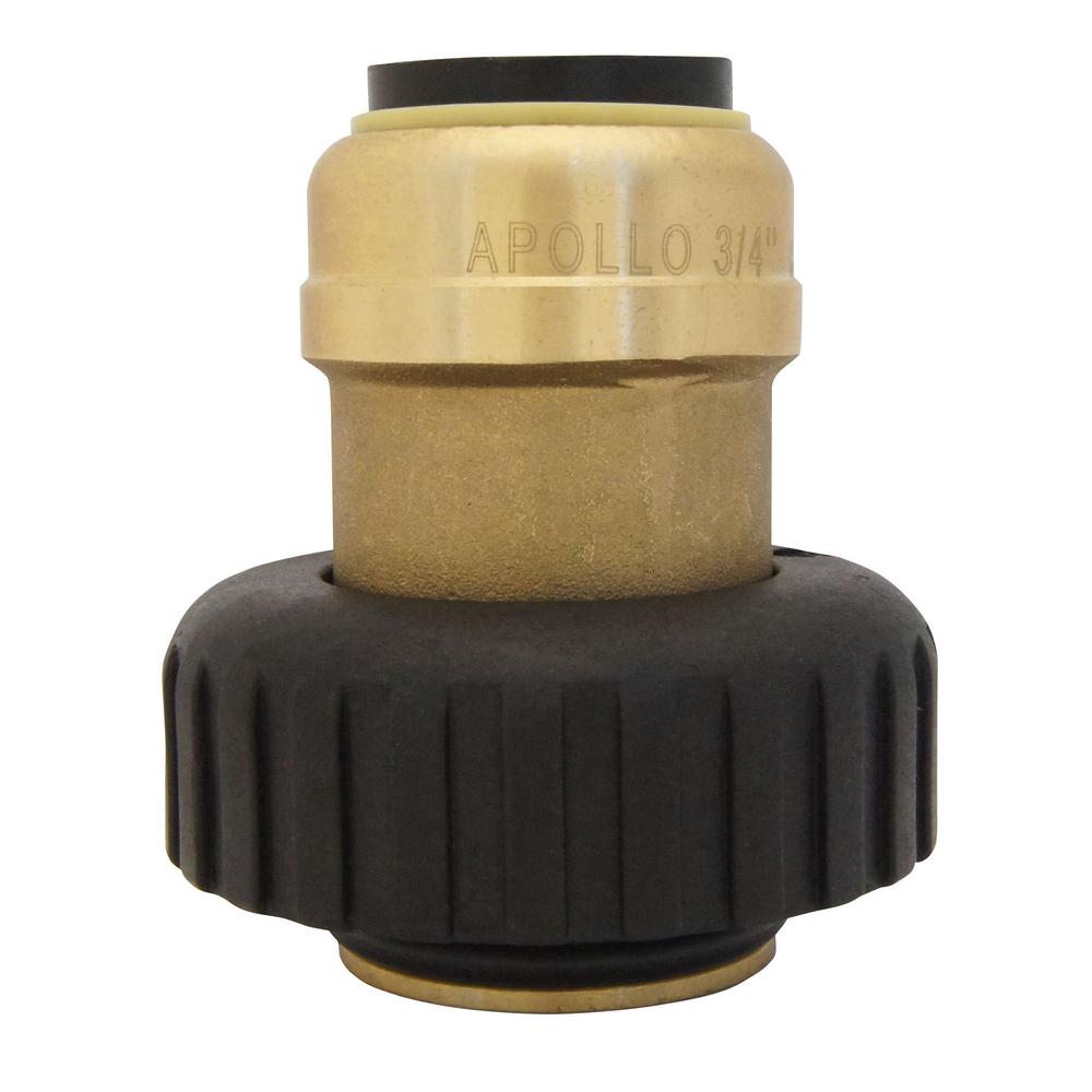 Tectite 3/4 in. Brass Push to Connect x 3/4 in. Clack Water Softener ...