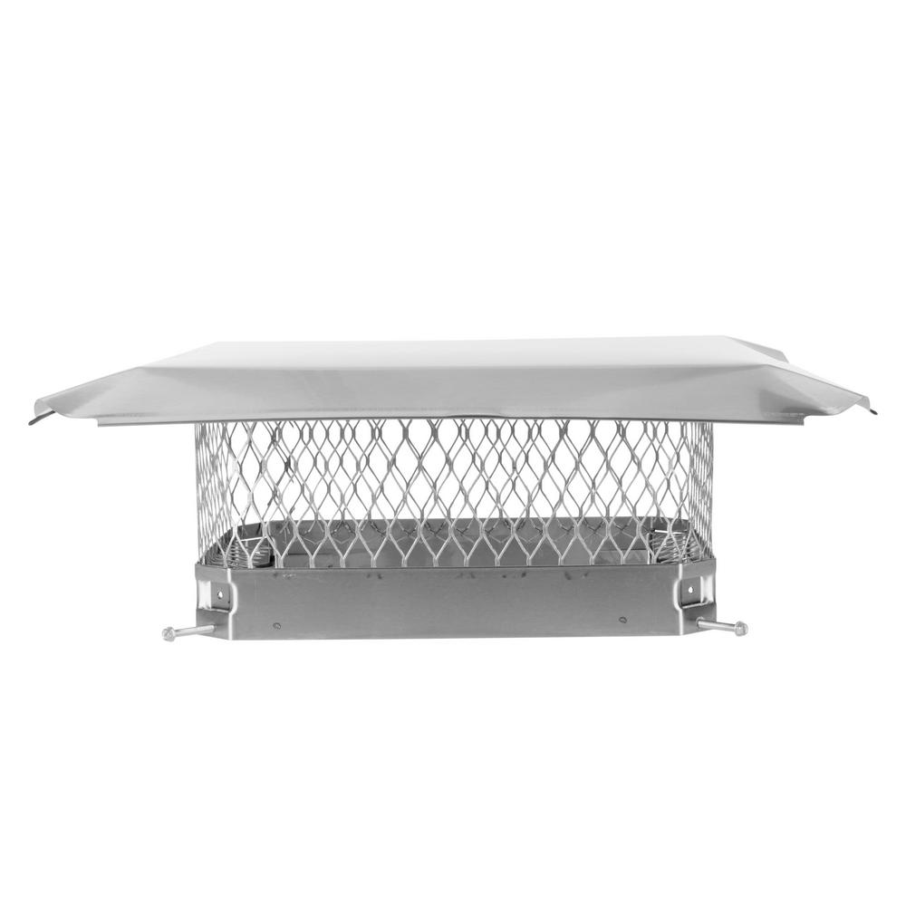 HY-C 16 in. x 12 in. Bolt-On Single Flue Chimney Cap in Stainless Steel ...