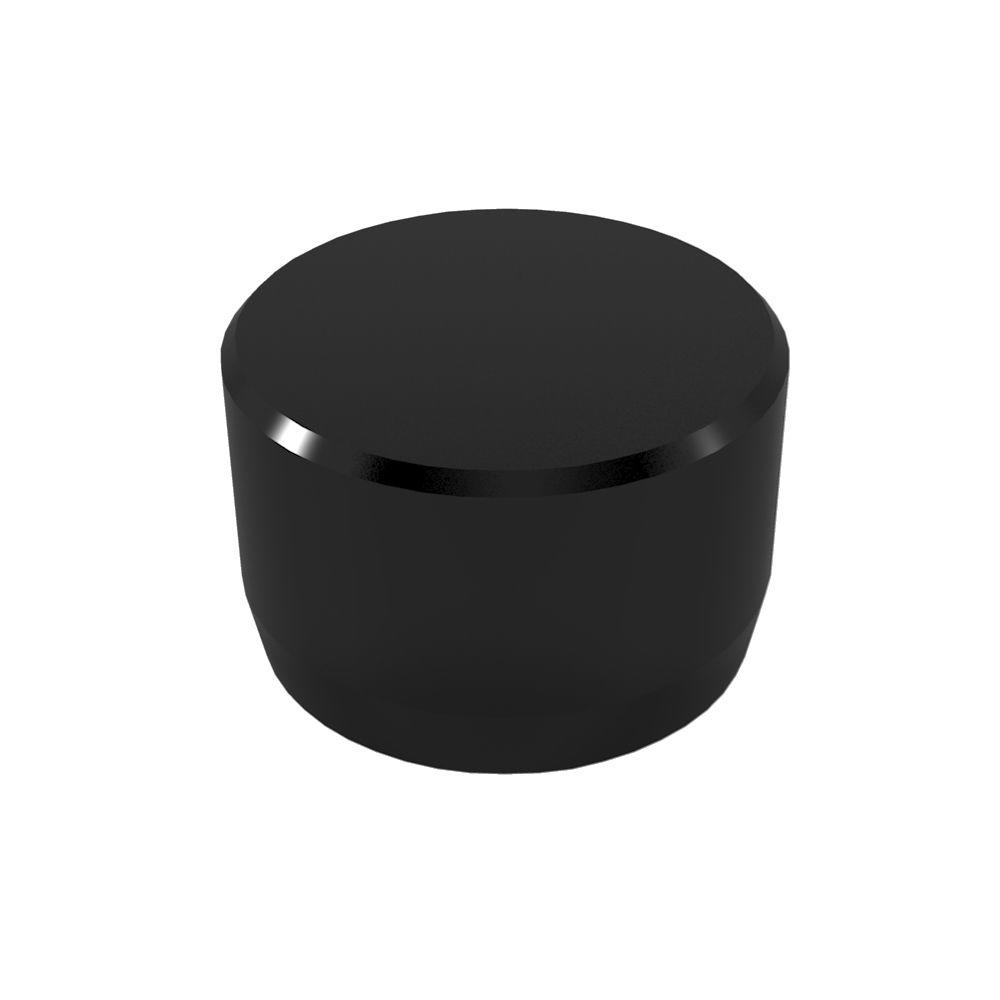Formufit 3/4 in. Furniture Grade PVC External Flat End Cap in Black (10 ...
