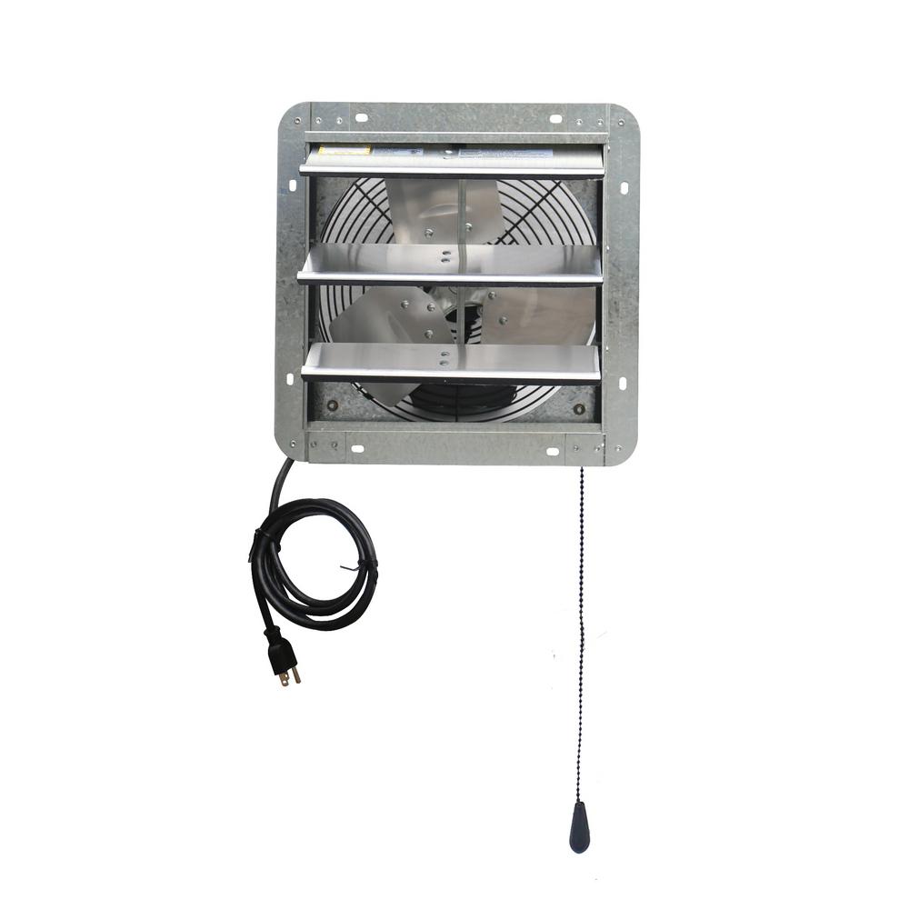 iLIVING 772 CFM Silver Electric Powered Gable Mount Shutter Fan/Vent ...