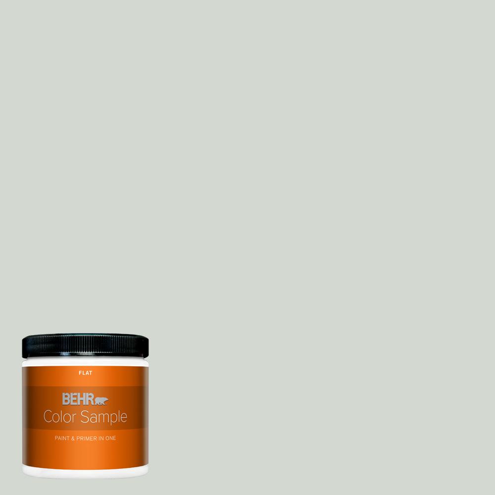 BEHR PREMIUM PLUS 8 oz. #N410-2 Brook Green Flat Interior Paint and ...