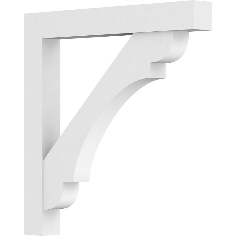 Ekena Millwork 3 in. x 30 in. x 30 in. Merced Bracket with Traditional ...