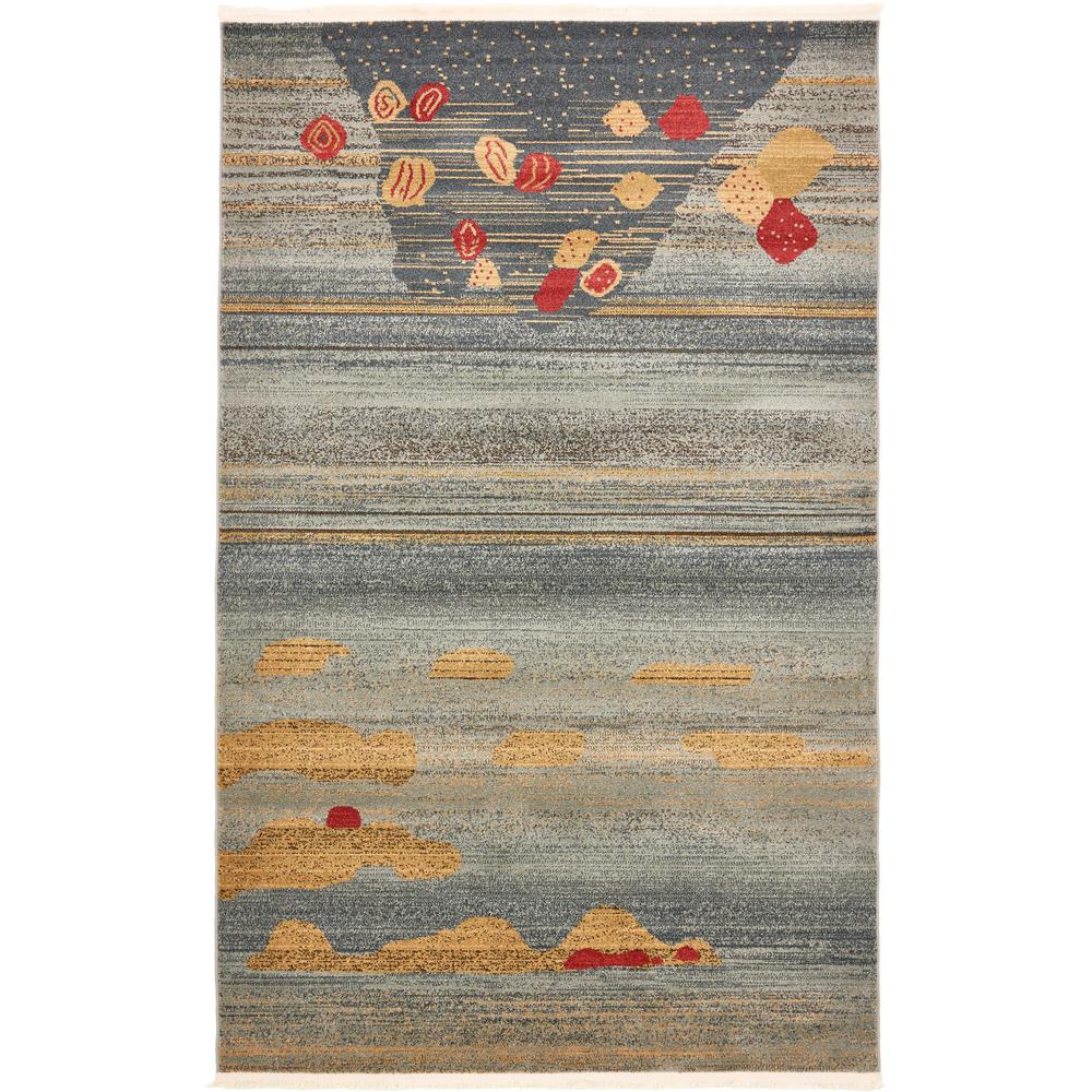 Unique Loom Fars Jordan Light Blue 8' 0 x 10' 0 Area Rug-3133206 - The ...