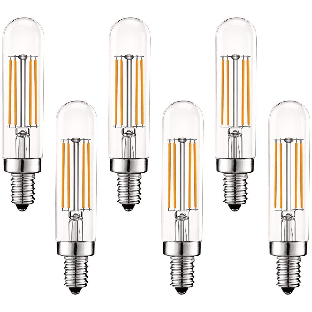 LUXRITE 60-Watt Equivalent T6 T6.5 Dimmable Edison LED Light Bulbs UL ... LUXRITE 60-Watt Equivalent T6 T6.5 Dimmable Edison LED Light Bulbs UL ...