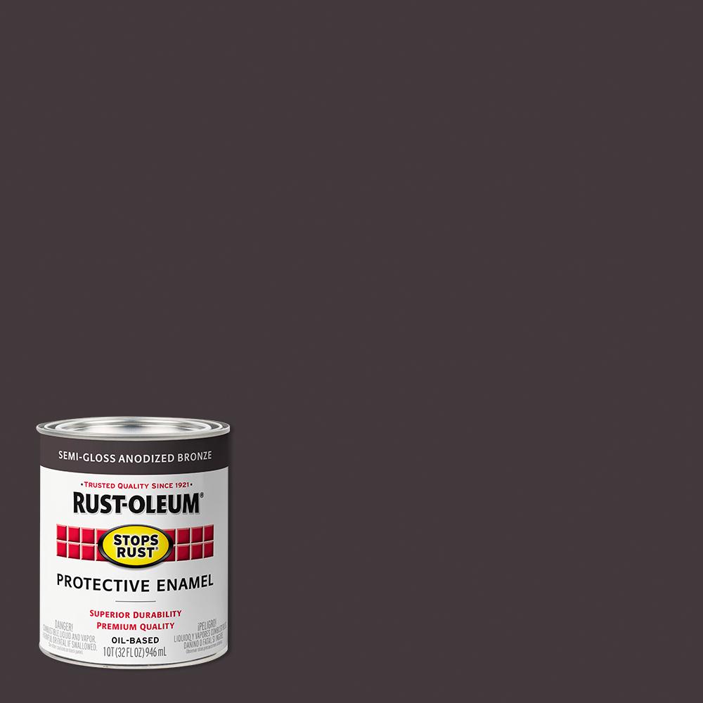 Rust-Oleum Stops Rust 1 qt. Low VOC Protective Enamel Semi-Gloss ... Rust-Oleum Stops Rust 1 qt. Low VOC Protective Enamel Semi-Gloss ...