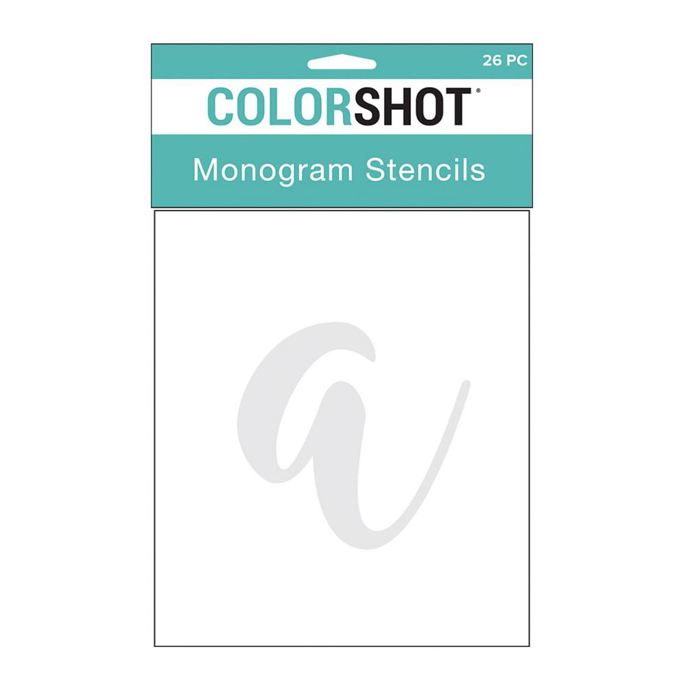 COLORSHOT Lower Case Cursive Alphabet Stencil (Set of 26)-43886 - The ...